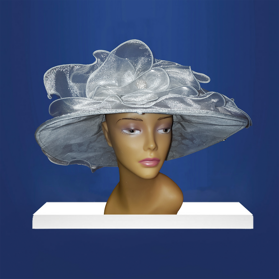 Silver And Glitter Leaf Organza Hat Ladies Hats And More